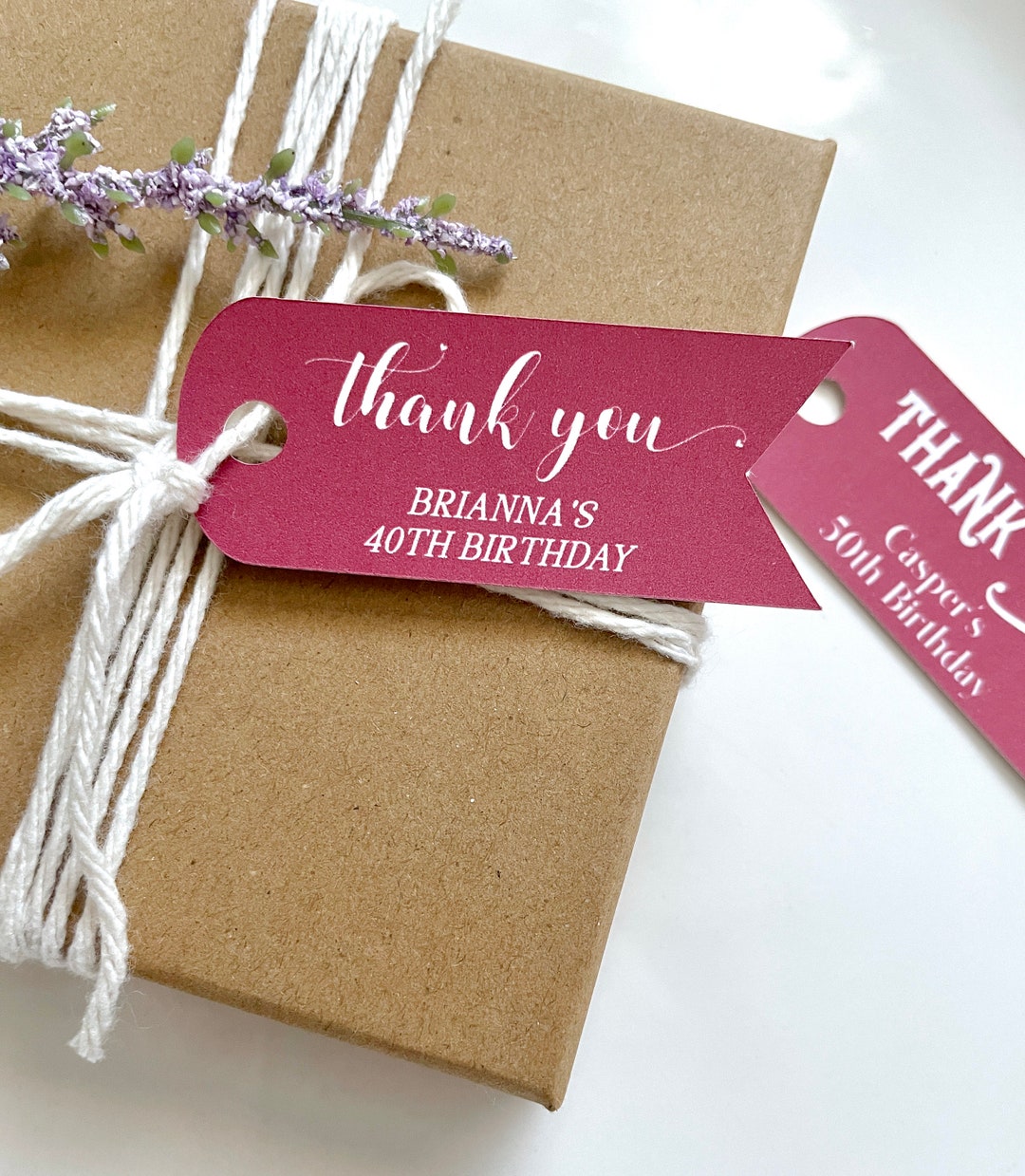 50 Mini Thank You Tags - Customizable - Etsy