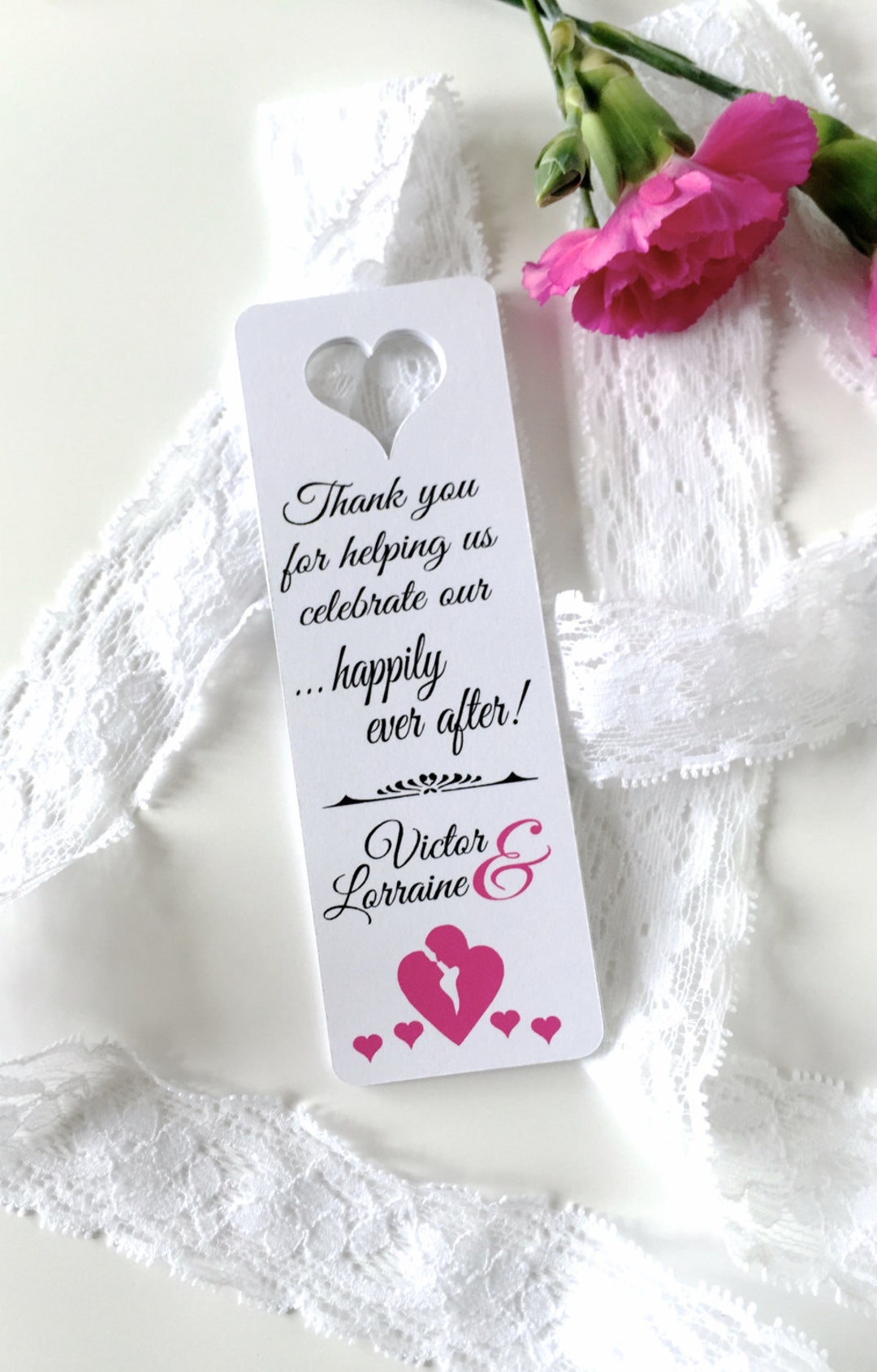 Small Bookmarks Favors, Thank You Bookmark, Wedding Favors, Engagement ...