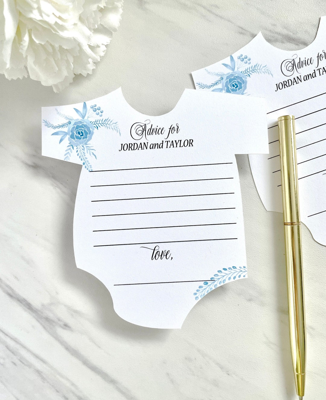 Advice for the New Parents Cards, Personalized Baby Shower Cards - Set ...