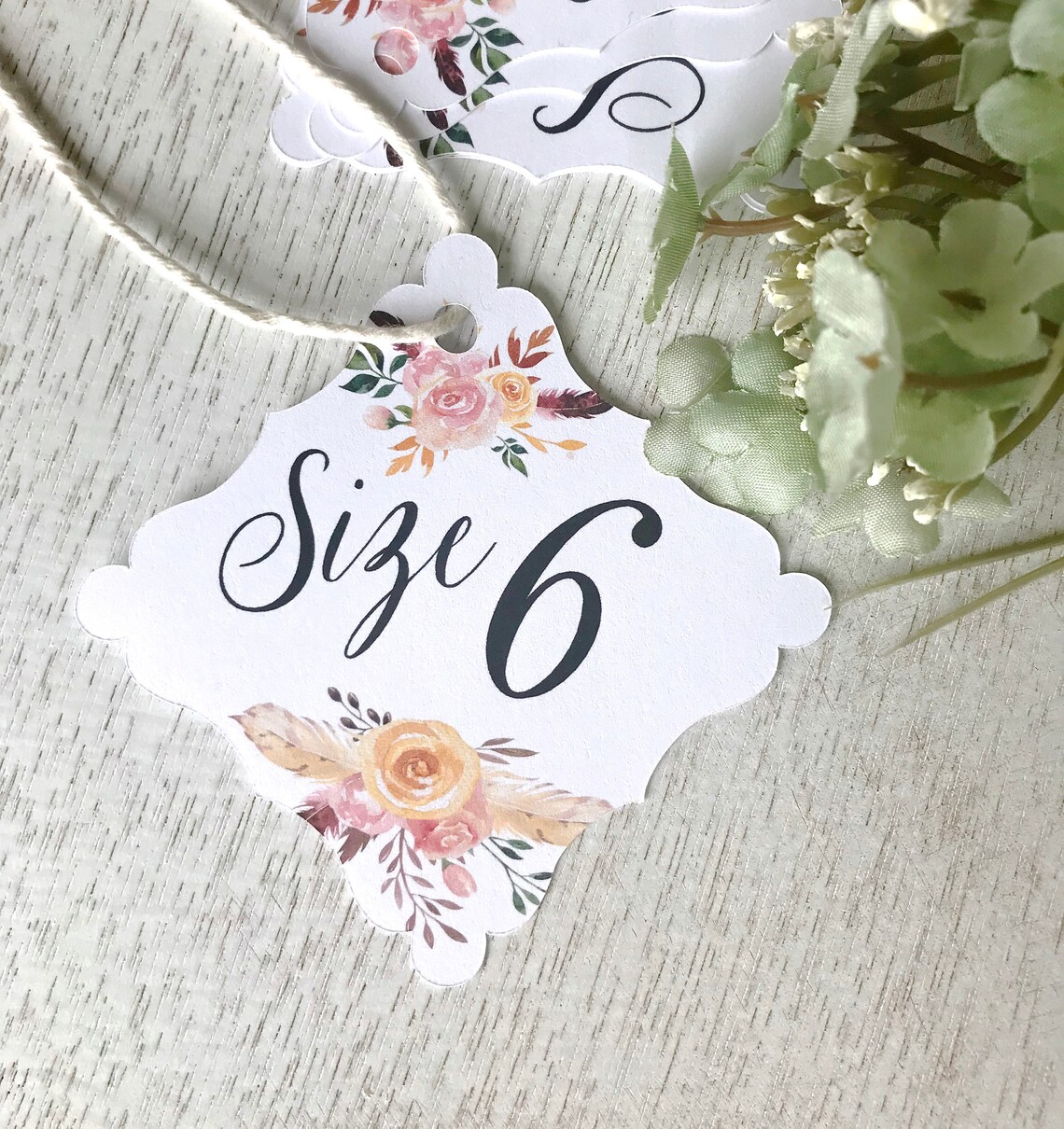 Size Tags Flip Flop Tags Beach Wedding Flip Flop Favors - Etsy