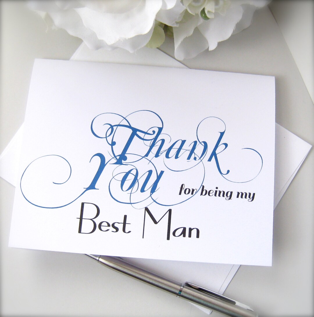 Groomsman Thank You Card: Elegant Wedding Party Note - Etsy