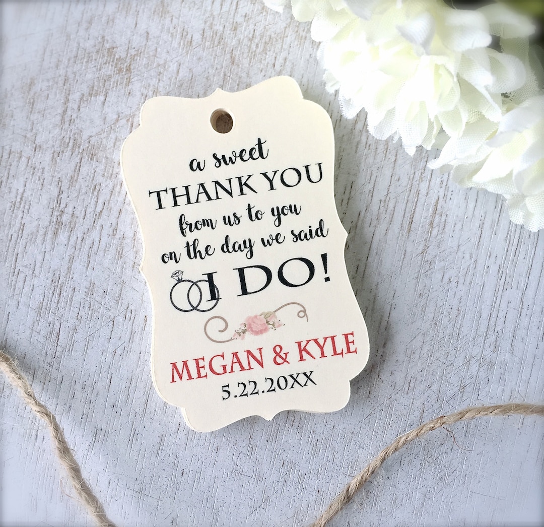Sweets Favor Tags, Wedding Labels, Tags for Treats - Set of 12 - Etsy