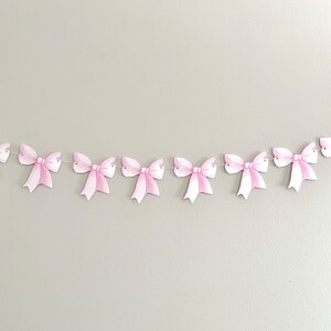 Pink Bow Garland, Coquette Party Banner, Shower Decoration - Etsy