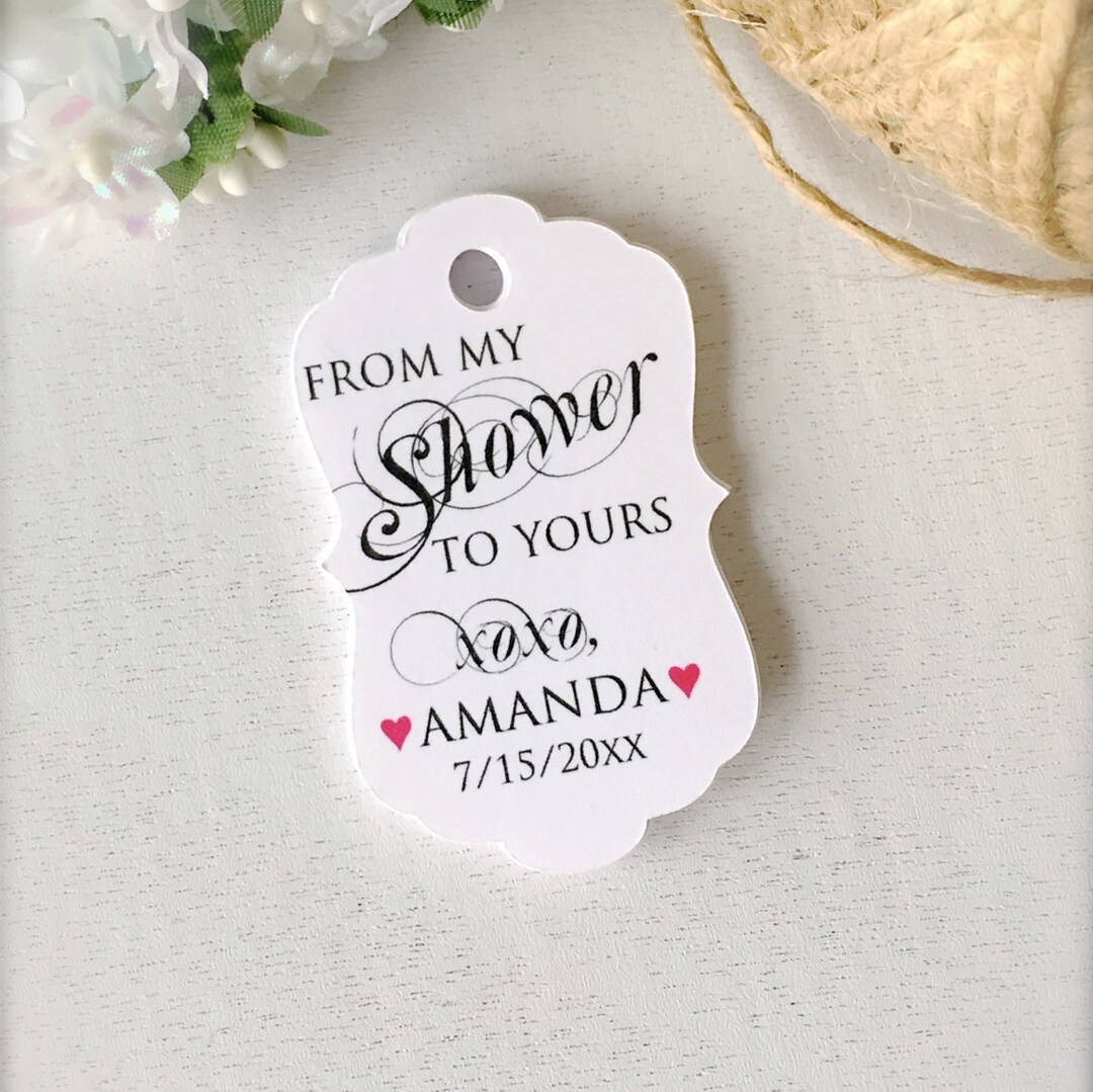 From My Shower to Yours Tags, Thank You Tags, Soap Favor Tags, Bath ...
