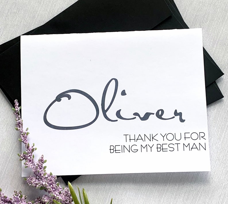 Groomsman Thank You Cards Best Man Thank You Note - Etsy