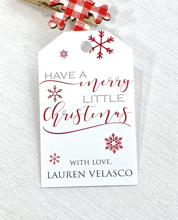 Merry Christmas tags Christmas gift labels personalized tags | Etsy