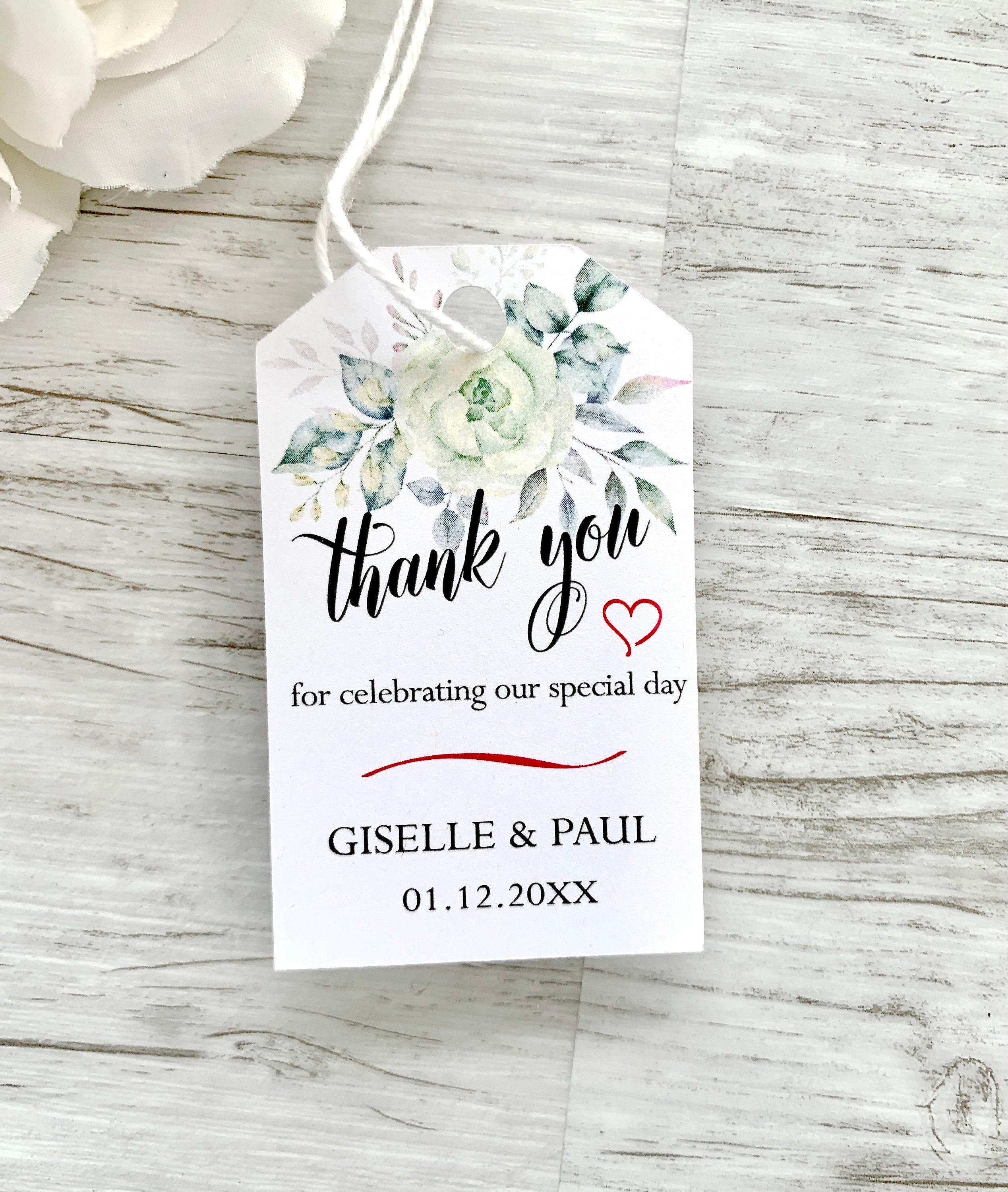 Wedding favor tags printed thank you tags labels for favors | Etsy