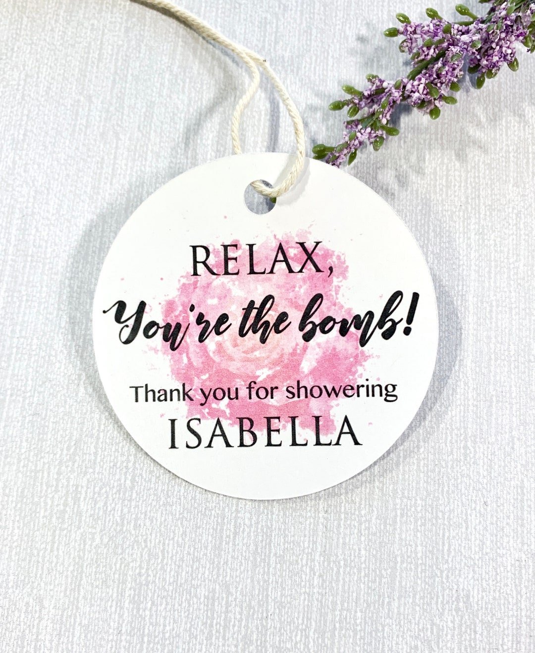 Bath Bomb Tags, You're the Bomb, Printed Bridal Shower Labels, Baby ...
