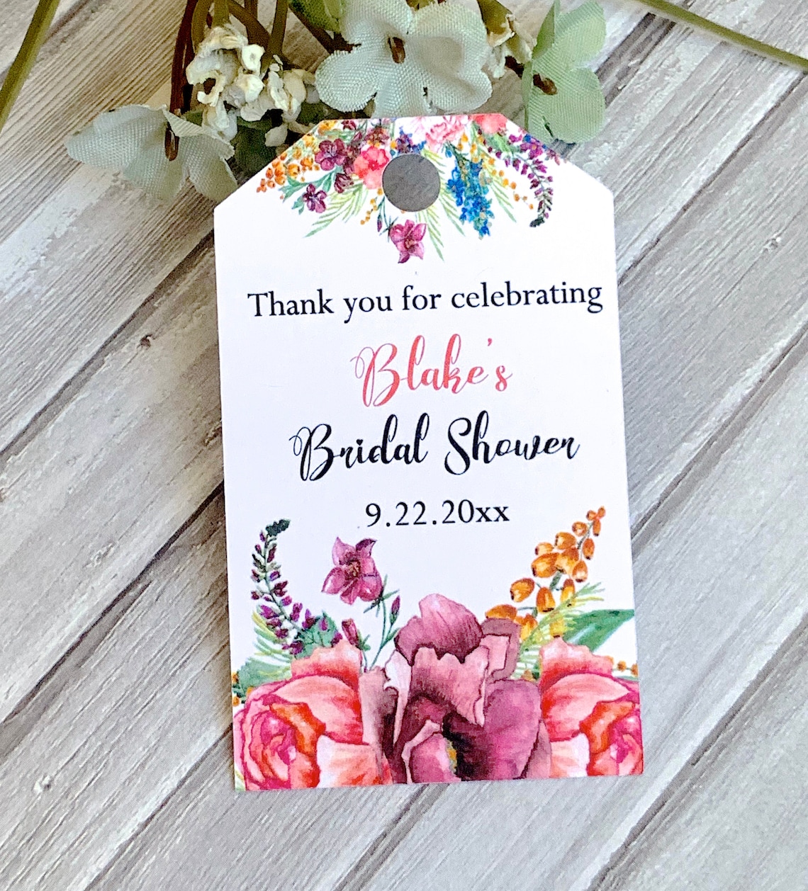 Bridal Shower Favor Tags Bridal Shower Decor Set of 12 | Etsy