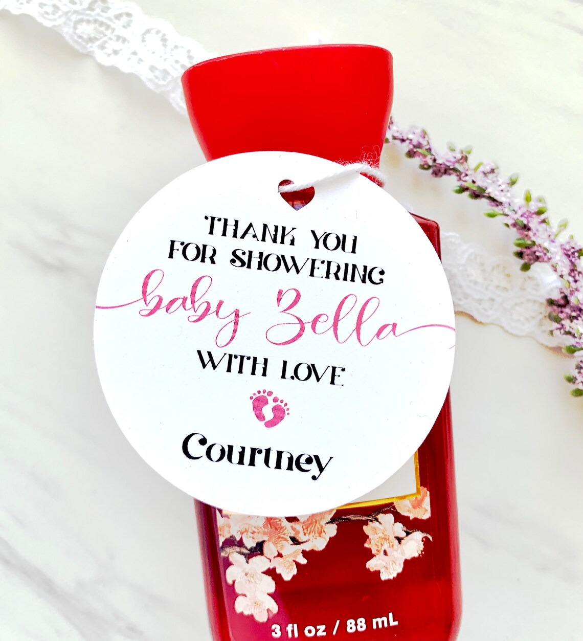 Personalized Baby Shower Tags Printed Baby Shower Label Set | Etsy