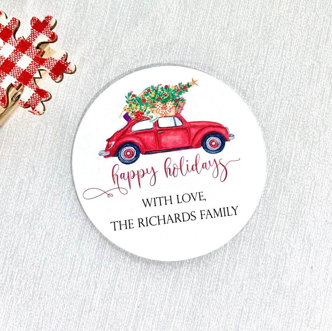 Personalized Christmas Labels, Holiday Stickers, Labels for Gifts - Etsy