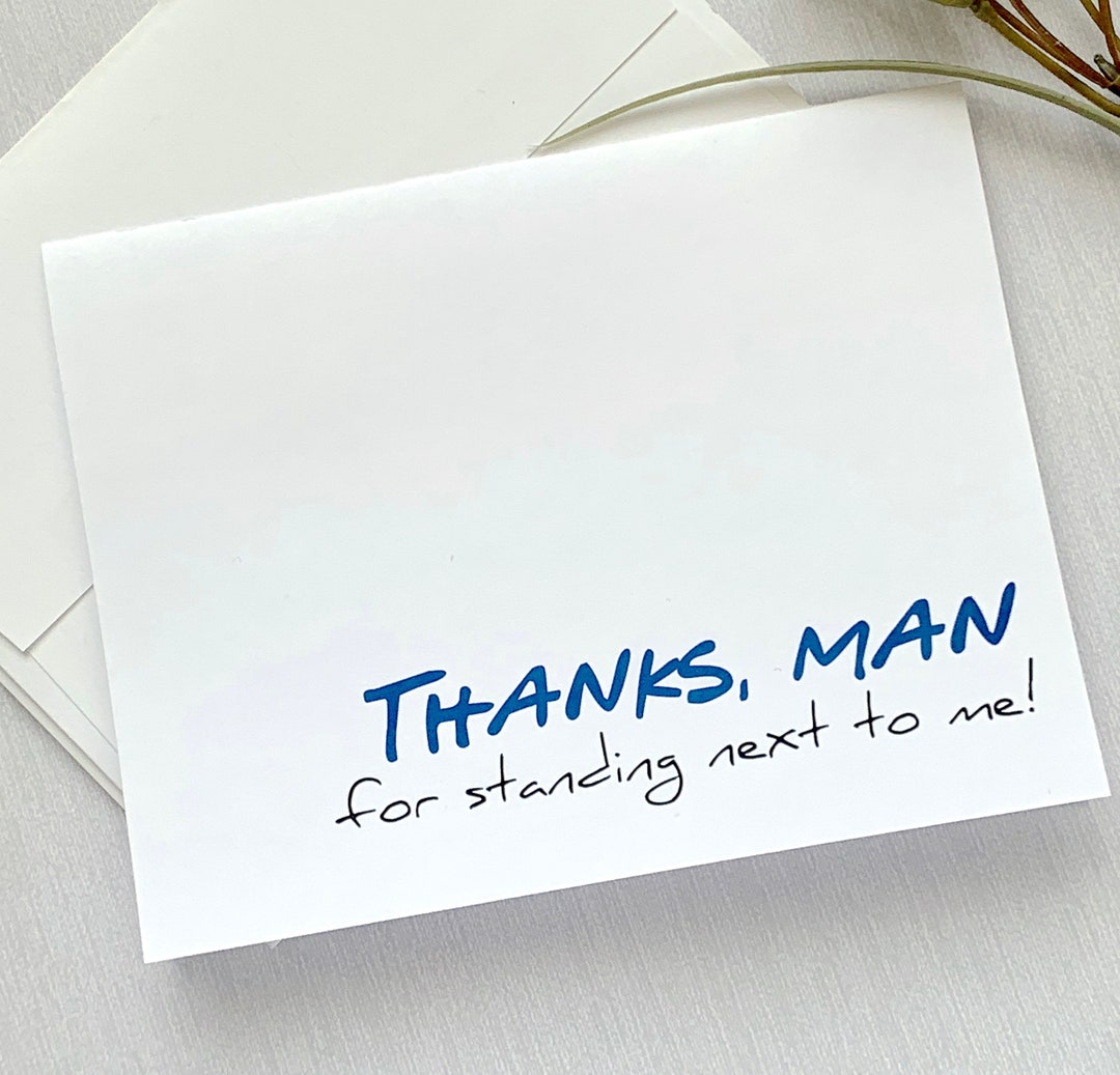 Groomsman Thank You Cards, Best Man Thank You Note, Groom's Party Card ...