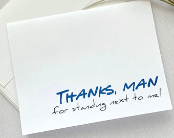 Thank You for Being My Best Man Card Best Man Thank You Card - Etsy