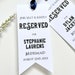 Personalized Reserved Seat Tags, Seat Reservation Sign, Chair ...