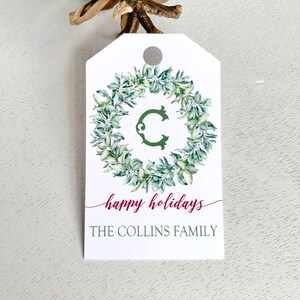 Monogrammed Christmas Tags, Personalized Labels, Tags for Presents ...
