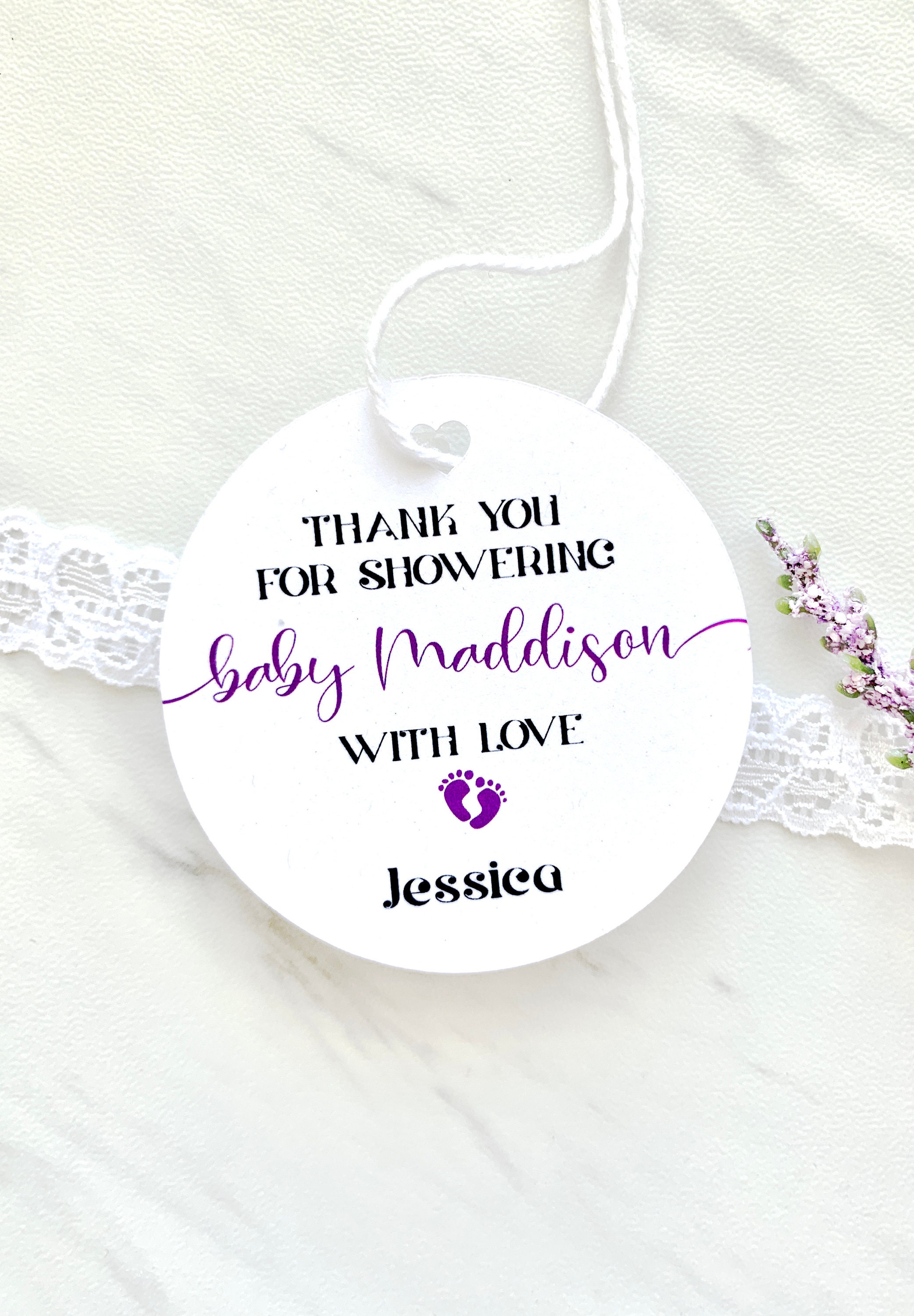 Personalized baby shower tags printed baby shower label set | Etsy