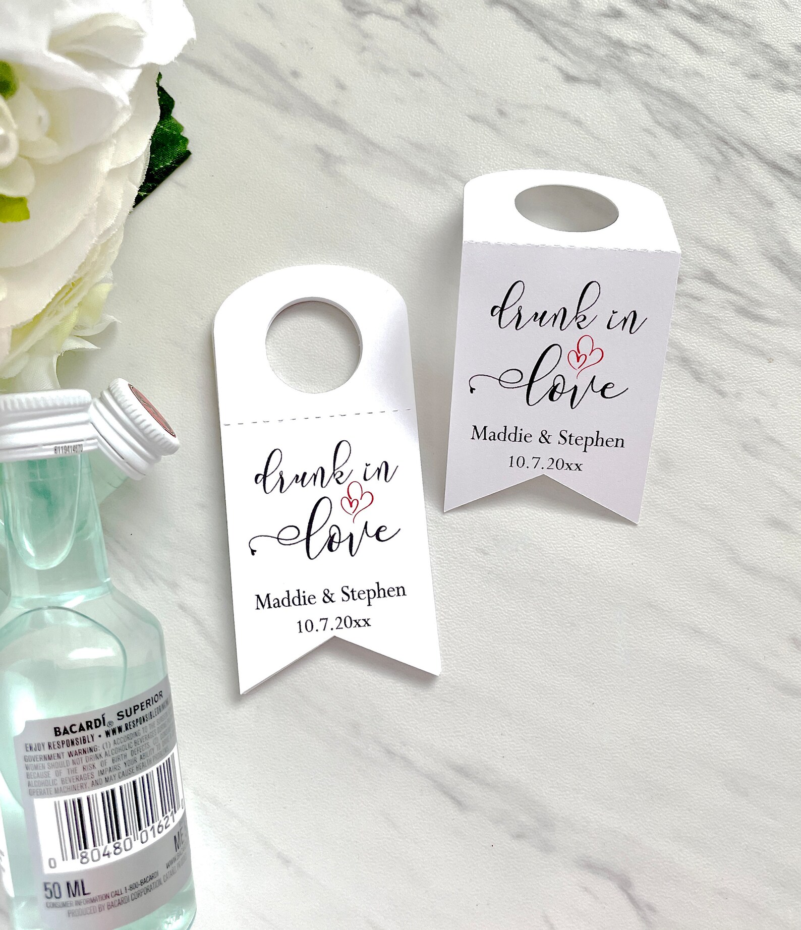 Drunk in Love, Mini Bottles Favor Tags, Shot Bottle Tags, Engagement ...