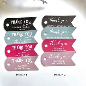 50 Mini Thank You Tags - Customizable - Etsy