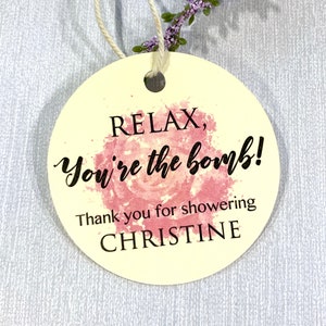 Bath Bomb Tags, You're the Bomb, Printed Bridal Shower Labels, Baby ...