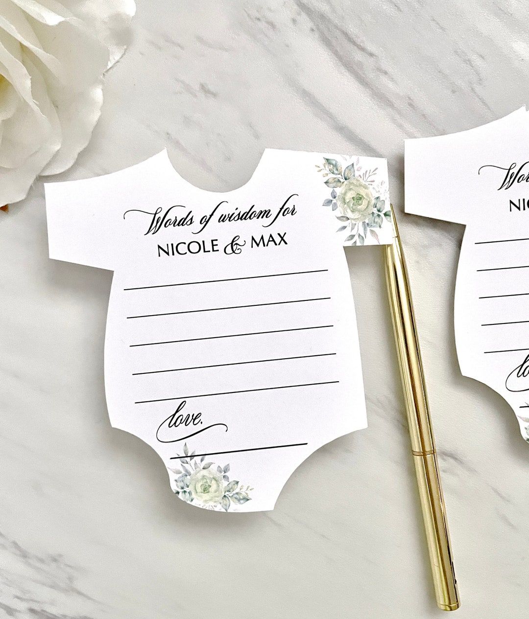 Baby Shower Advice Cards, Advice for Mommy, Printed Advice for Parents ...