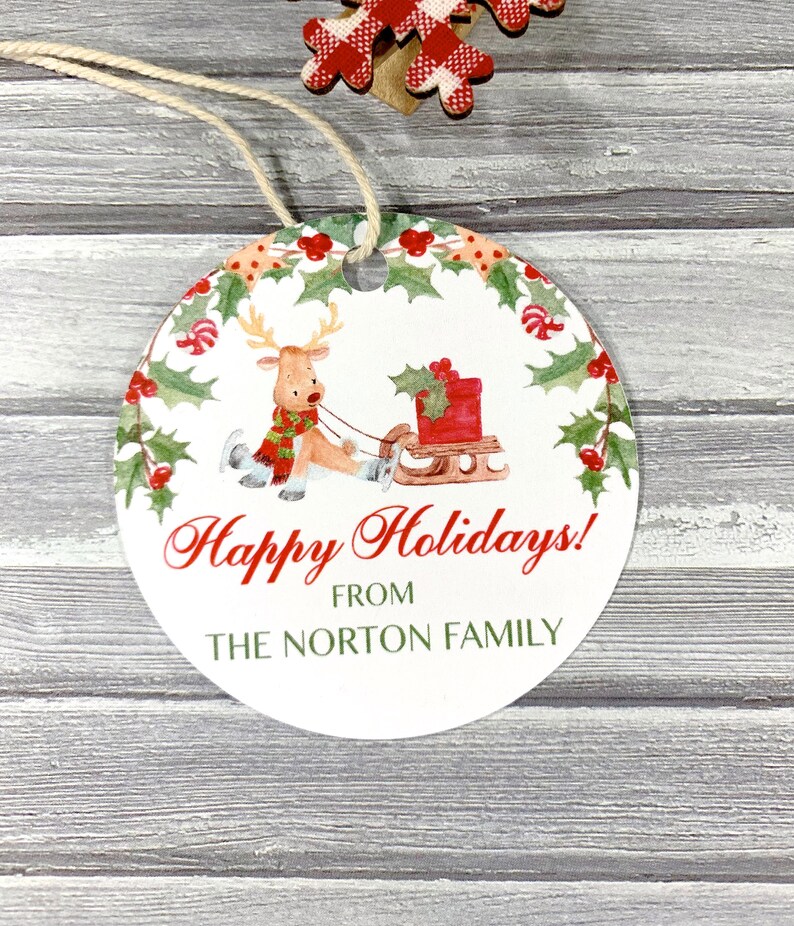 Personalized Gift Tags, Christmas Labels, Holidays Decor, Merry ...