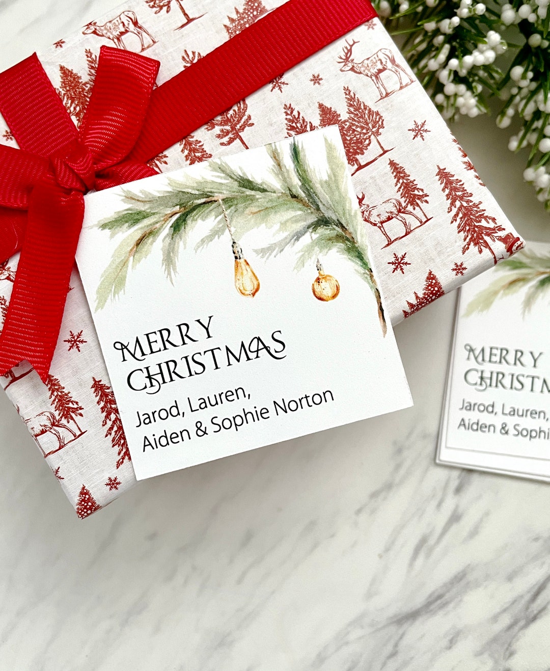 Personalized Gift Tags, Labels for Christmas Presents, Holiday Tags ...