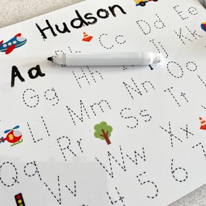Custom Children's Placemat With Handwriting Practice Letters ...