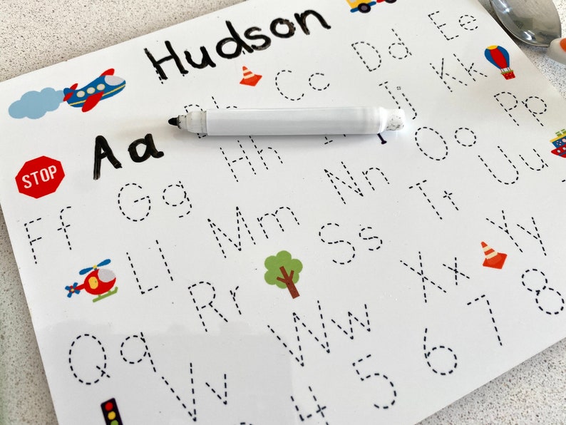 Custom Children's Placemat With Handwriting Practice - Etsy UK