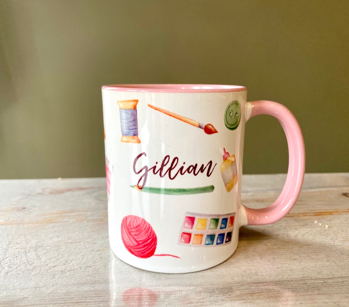Personalised Crafter Craftaholic Mug for Her Gift for Sewing | Etsy