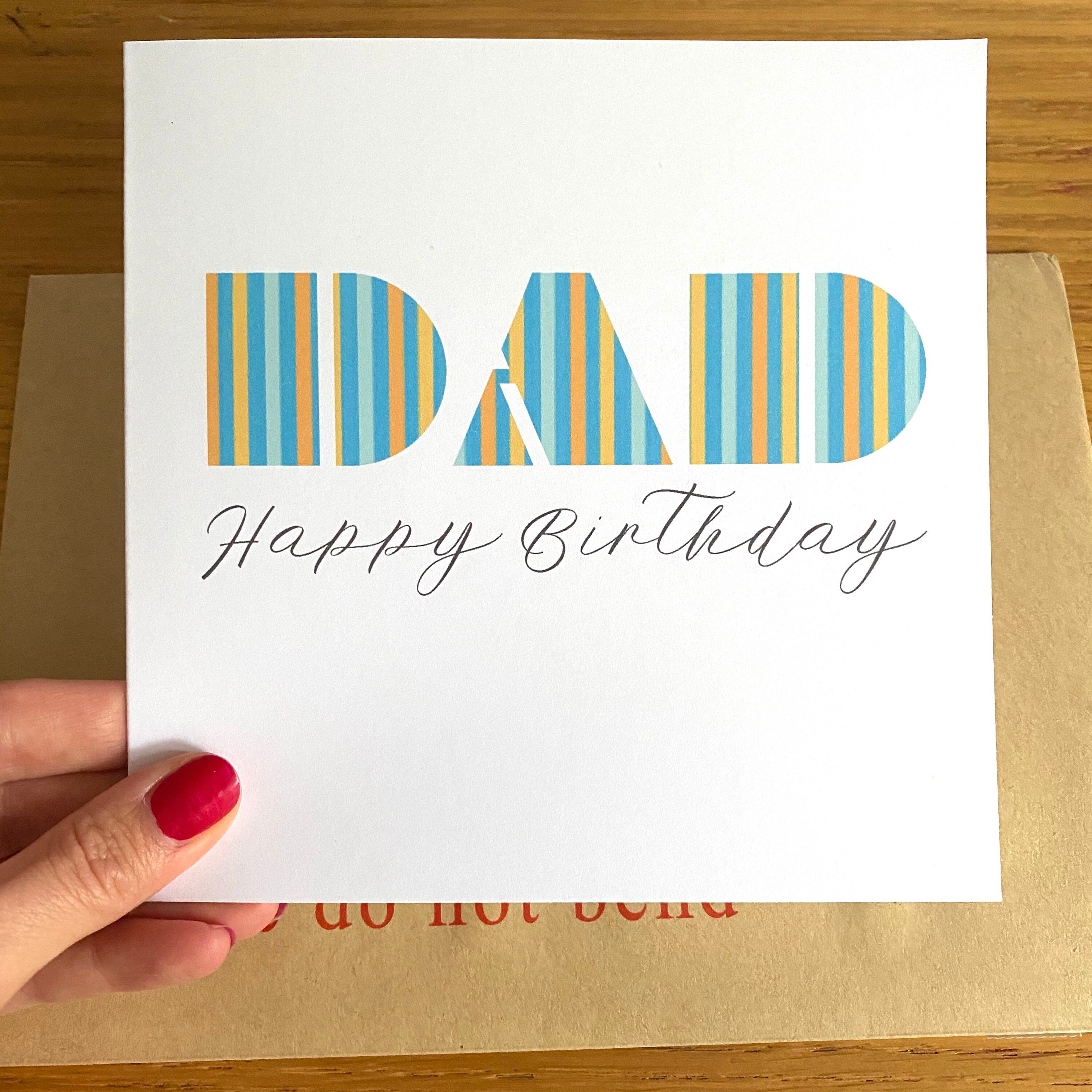 Dad Birthday Card Birthday Card for Dad Happy Birthday Dad - Etsy UK