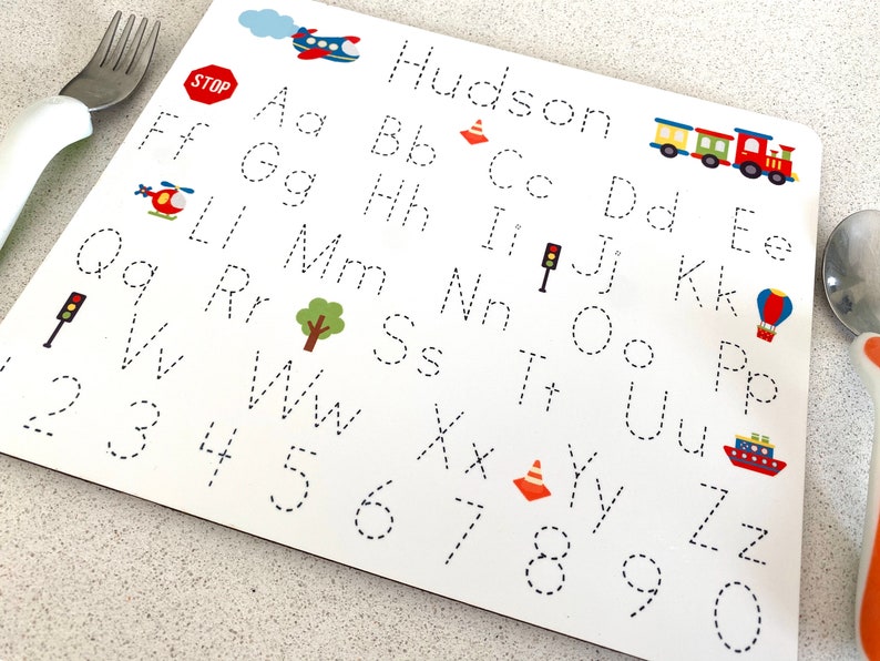 Custom Children's Placemat With Handwriting Practice - Etsy UK