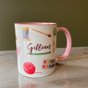 Personalised Crafter Craftaholic Mug for Her - Gift for Sewing Knitting ...