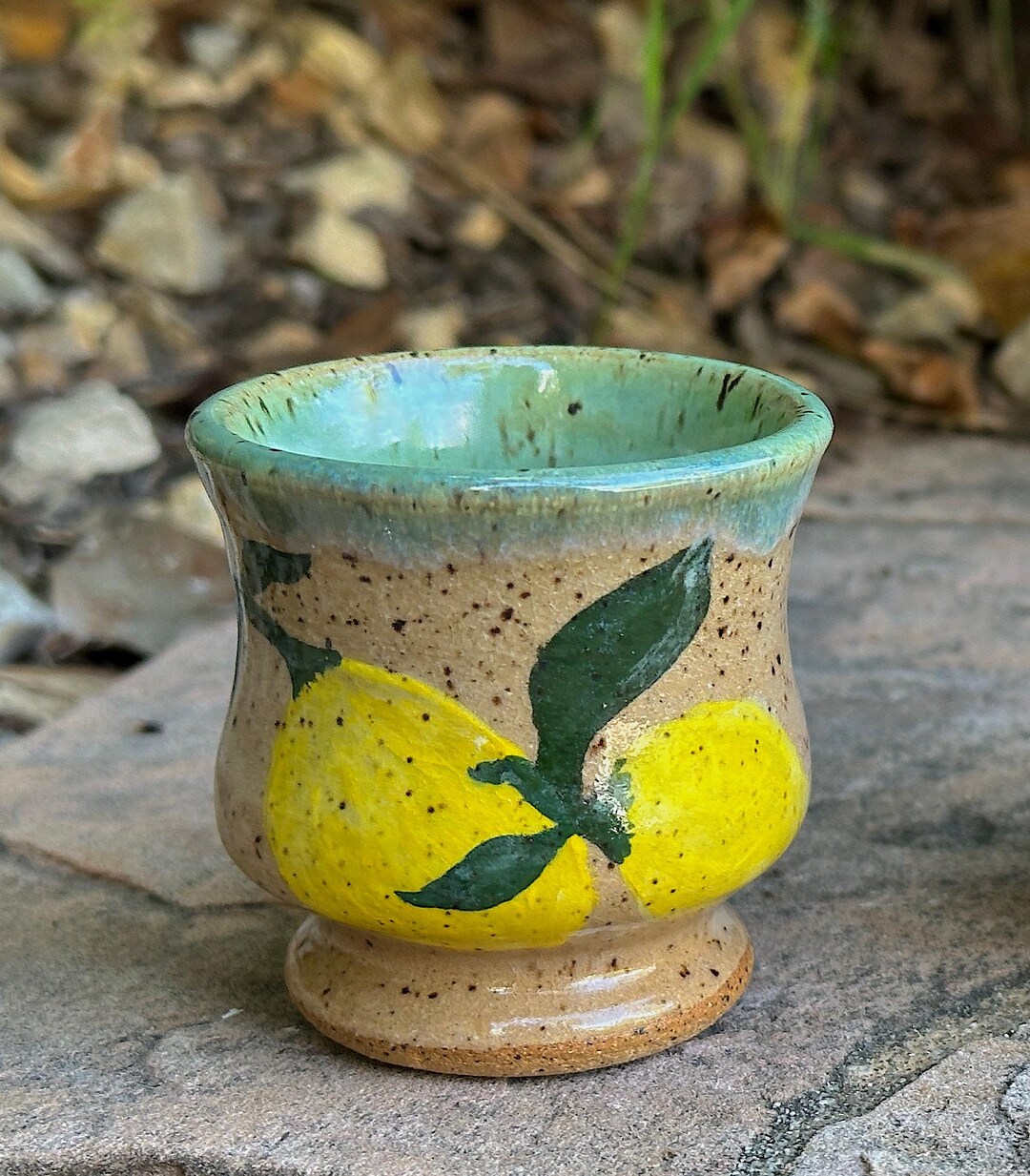 Handmade Ceramic Limoncello Shot Glass: Lemon Liquor Clay Cup, Gift for ...