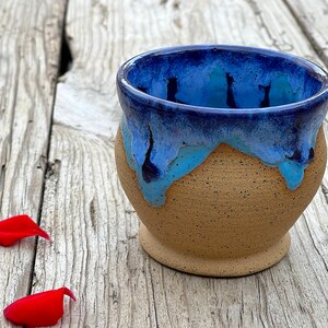 Drippy Blue Teacup Handmade Cup Wine Cup Housewarming Gift for Tea ...