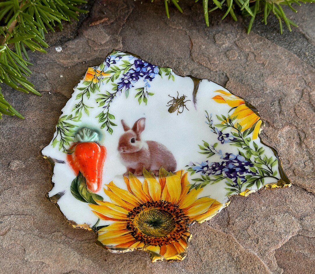 Ceramic Bunny Ring Dish, Handmade Wedding Ring Holder, Cute Bunny Dish ...