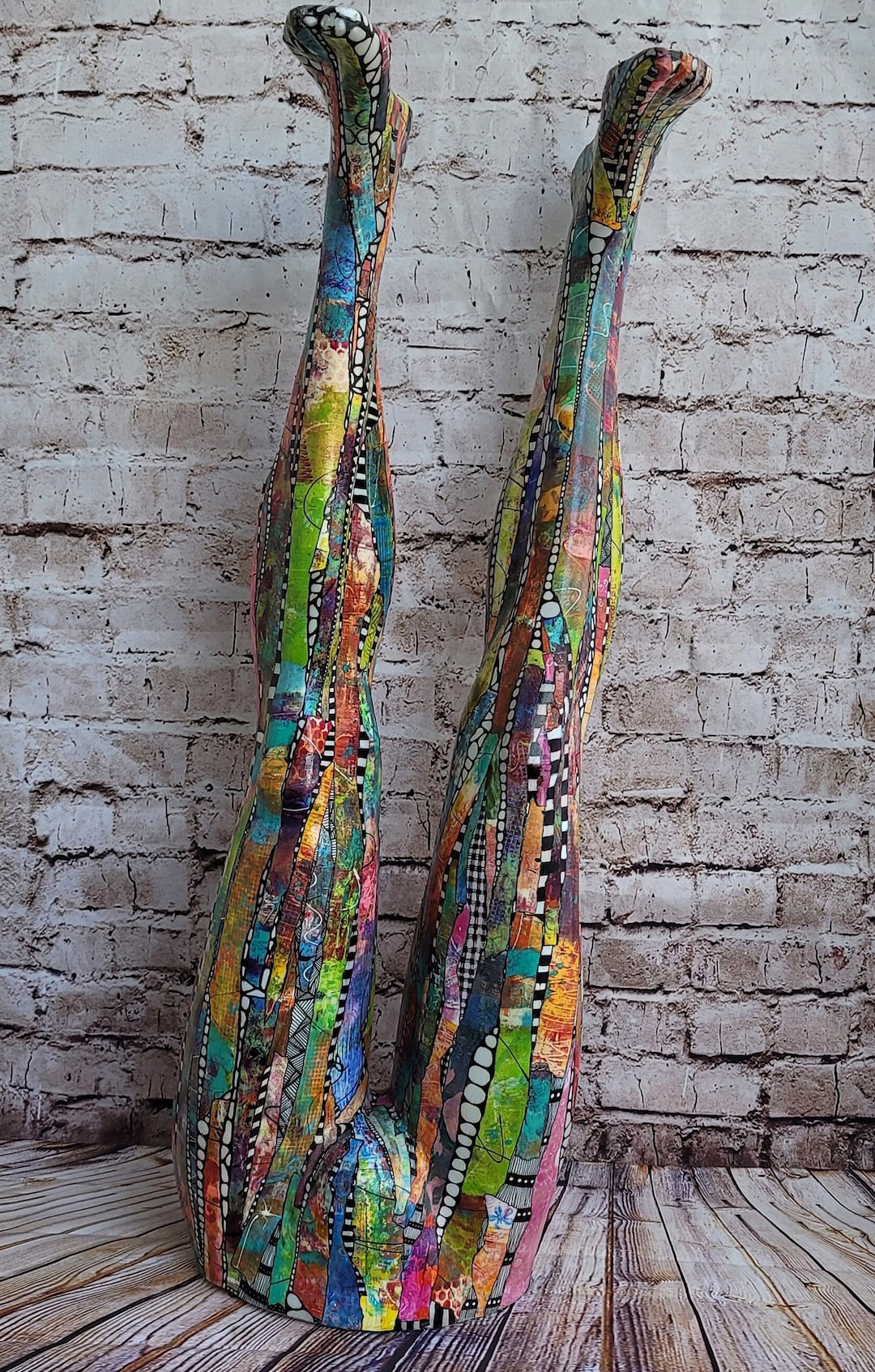 Painted Mannequin Legs Sculpture: Recycled Mixed Media Art - Etsy