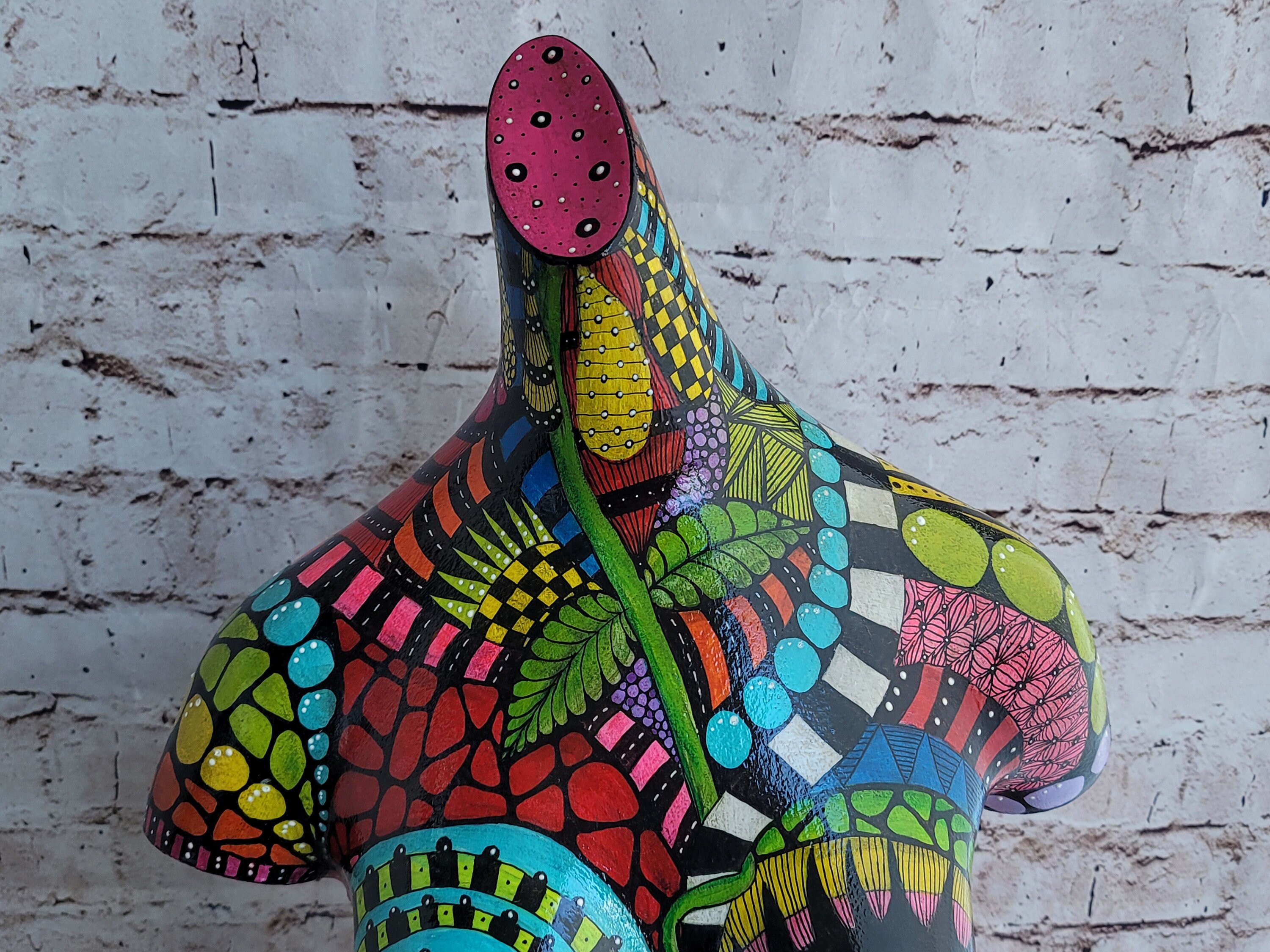 Painted Mannequin Torso Hand Painted Art Abstract Art - Etsy