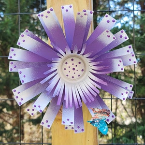 Recycled Aluminum Flowers, Recycled Metal Flowers, Garden Art, Painted ...