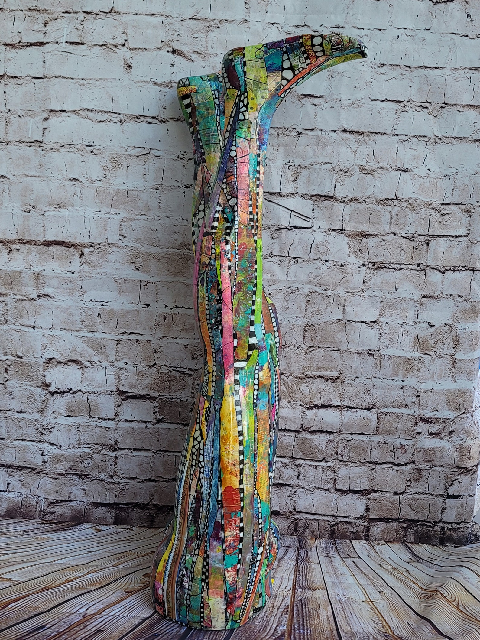 Painted Mannequin Legs, Collage Art, Abstract Art, Recycled Art, Mixed ...