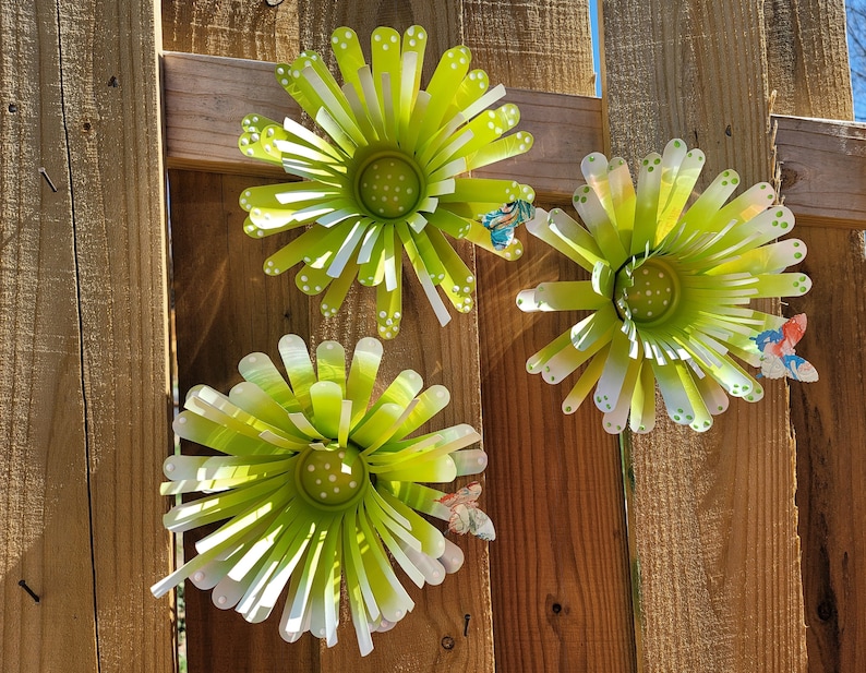 Recycled Aluminum Flowers Recycled Metal Flowers Garden Art - Etsy