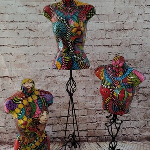 Painted Mannequin, Hand Painted Art, Abstract Art, Altered Art, Retro ...