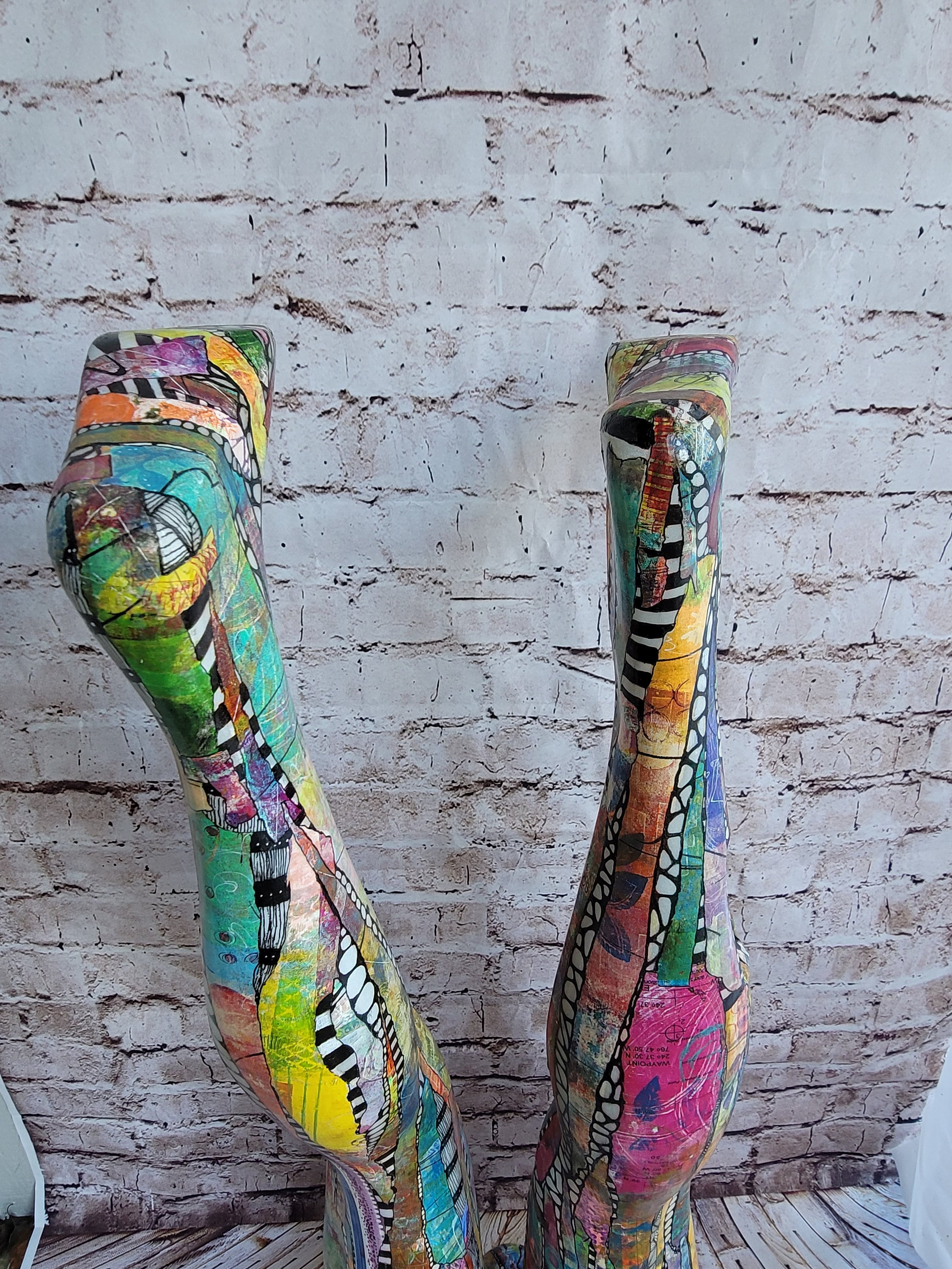 Painted Mannequin Legs Sculpture: Recycled Mixed Media Art - Etsy