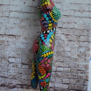 Painted Mannequin Torso, Hand Painted Art, Abstract Art, Recycled Art ...