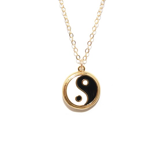The Yin Yang Necklace // Yin Yang Pendant Necklace Yin Yang - Etsy