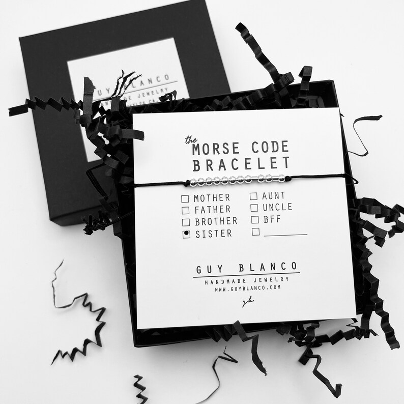 SISTER // Morse Code Bracelet (sterling Silver) - Sister Morse Code ...