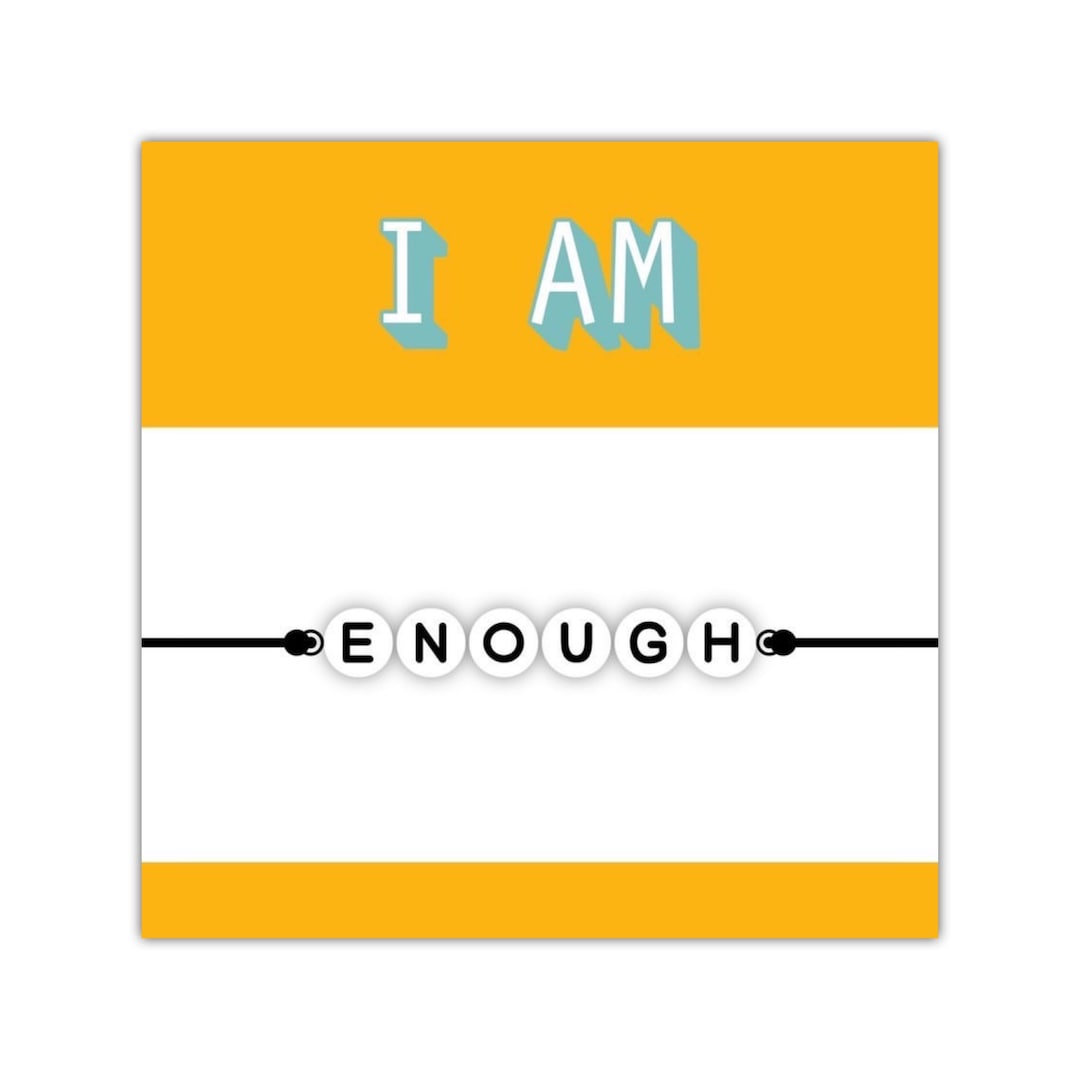 I AM // I Am Letter Bead Bracelet - I Am Enough, I Am Brave, I Am ...