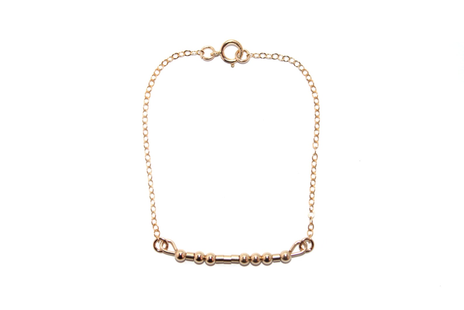 LOVE // Morse Code Beaded Chain Bracelet 14K Gold Filled - Etsy