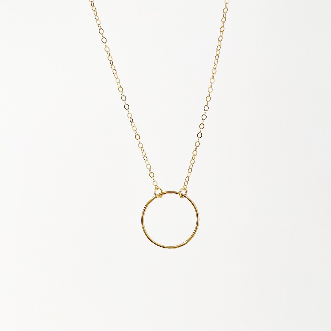 Open Circle Necklace (14K Gold Filled, Rose Gold Filled, Sterling ...