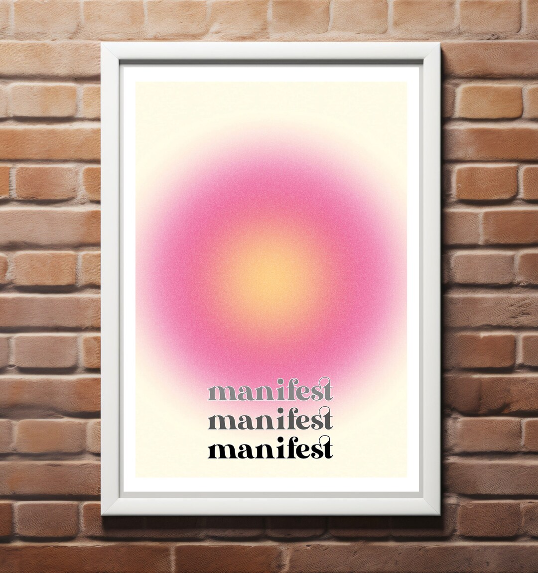 Manifest, Manifest, Manifest Retro Print, Affirmation Vintage Style 70s ...