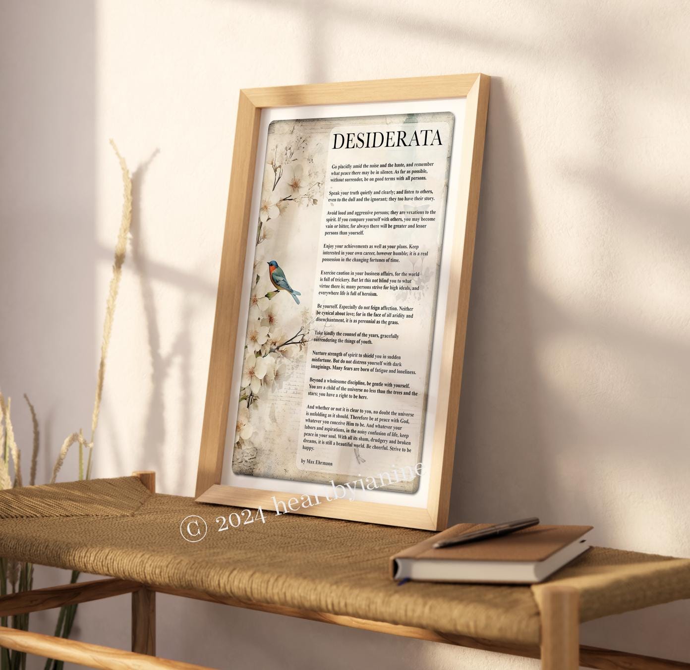 Desiderata Poem Print by Max Ehrmann: Minimalist Typography (digital ...